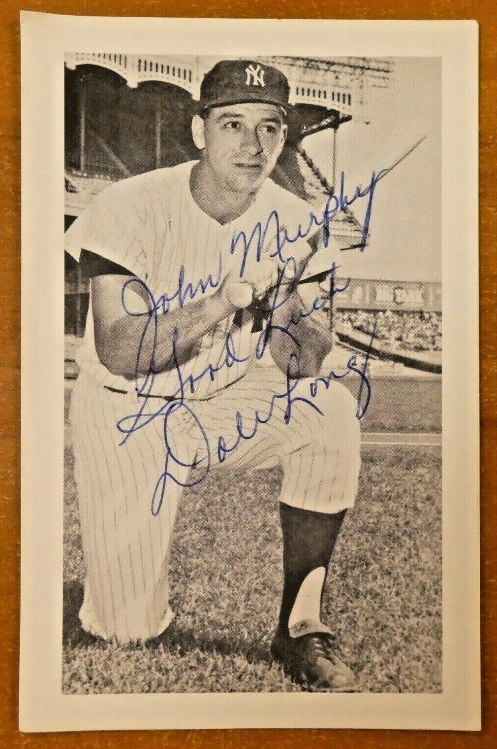 Dale Long NY Yankees Signed 3.5" x 5.5" Baseball Photo Page | eBay