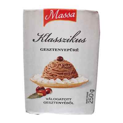 24x Hungarian MASSA Frozen Chestnut Puree 73% - Gesztenyepüré 250g / 8 ...