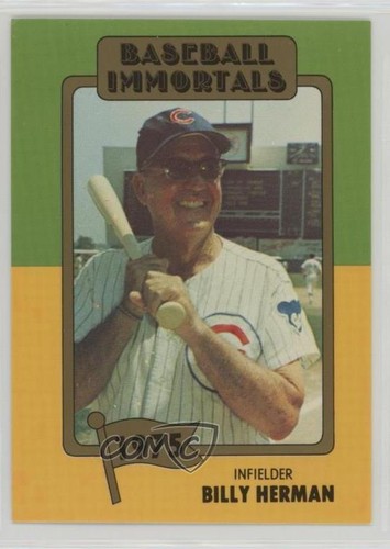 1980-84 SSPC Baseball Immortals 1st Printing MLB Logo Billy Herman #149 ...