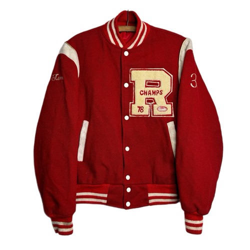 Vintage 1970s High School Mascot Wool Leather Varsity Letterman Jacket | eBay