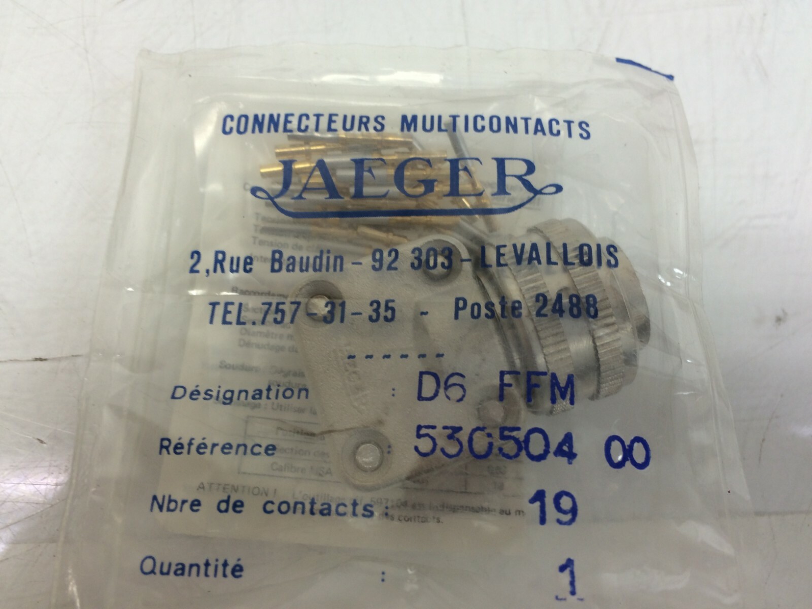 JAEGER CONNECTOR MULTICONTACT 530504 00 | eBay