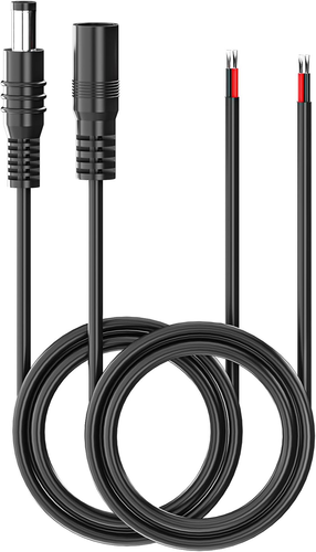 5.5Mm X 2.1Mm DC Power Male Plug and Female Socket to Bare Wire Open ...