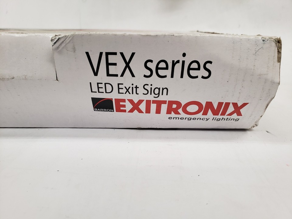 Exitronix GVEX-U-BP-WB-WH-G2 Emergency Lighting Thermoplastic LED Exit ...