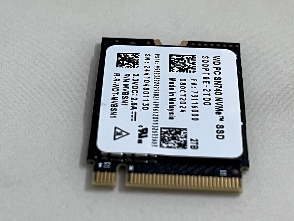 WD PC SN740 512GB 1TB 2TB M.2 2230 SSDNVMe PCIe4x4 For Steam Deck ASUS ...