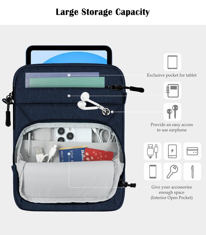 Dadanism 9-11 Custodia Borsa per Tablet con Tracolla per iPad 10a Gen ...