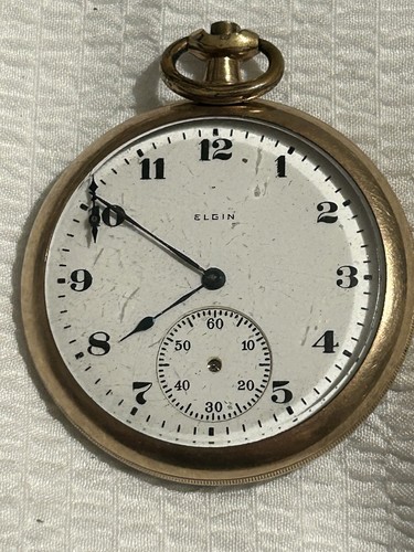1920s Elgin Grade 303 Model 3 12s 7j Gold Filled Pocket Watch Union Case | eBay
