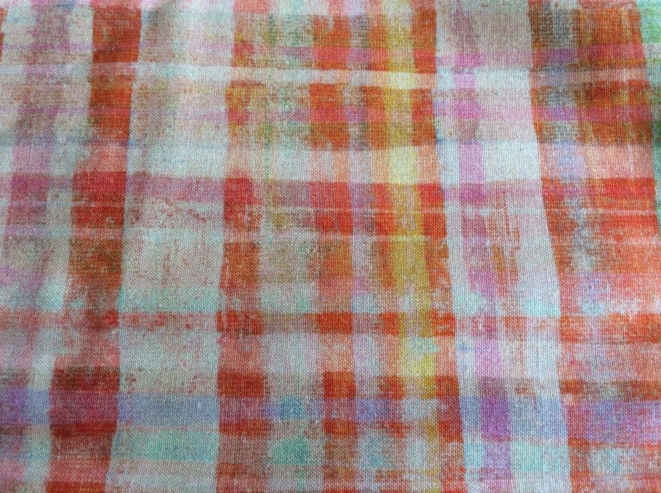 WANDER BLOSSOMS #00400-ORANGE PLAID-BY DANIELLE DONALDSON FOR P&B ...