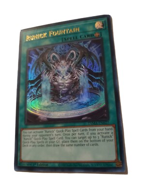Yu-Gi-Oh! TCG Runick Fountain Tactical Masters TAMA-EN027 1st Edition ...