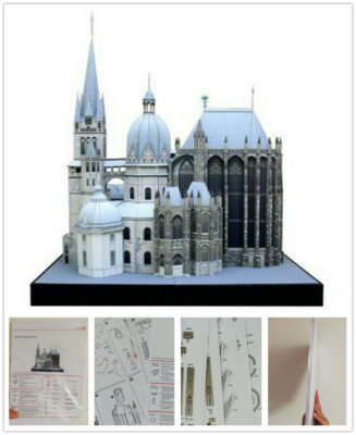 New DIY The Famous Aachen Cathedral Germany 3D Paper Model Building ...