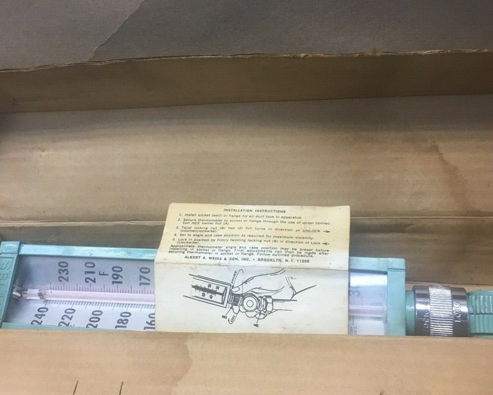 Weiss Vari-Angle Boiler Thermometer 3/4" threads on fitting 30-240F | eBay