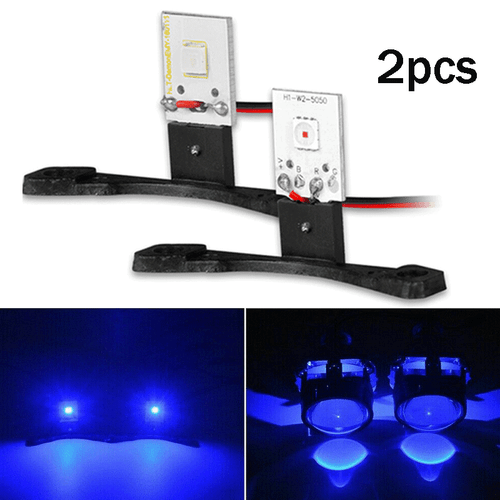 2x Blue LED Devil Eyes Demon Evil Eye DRL For Projector Lens Headlight ...