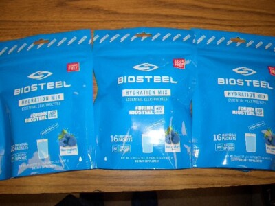 3-Biosteel Hydration Mix BLUE RASPBERRY 16 Servings in each Pack Exp 8 ...