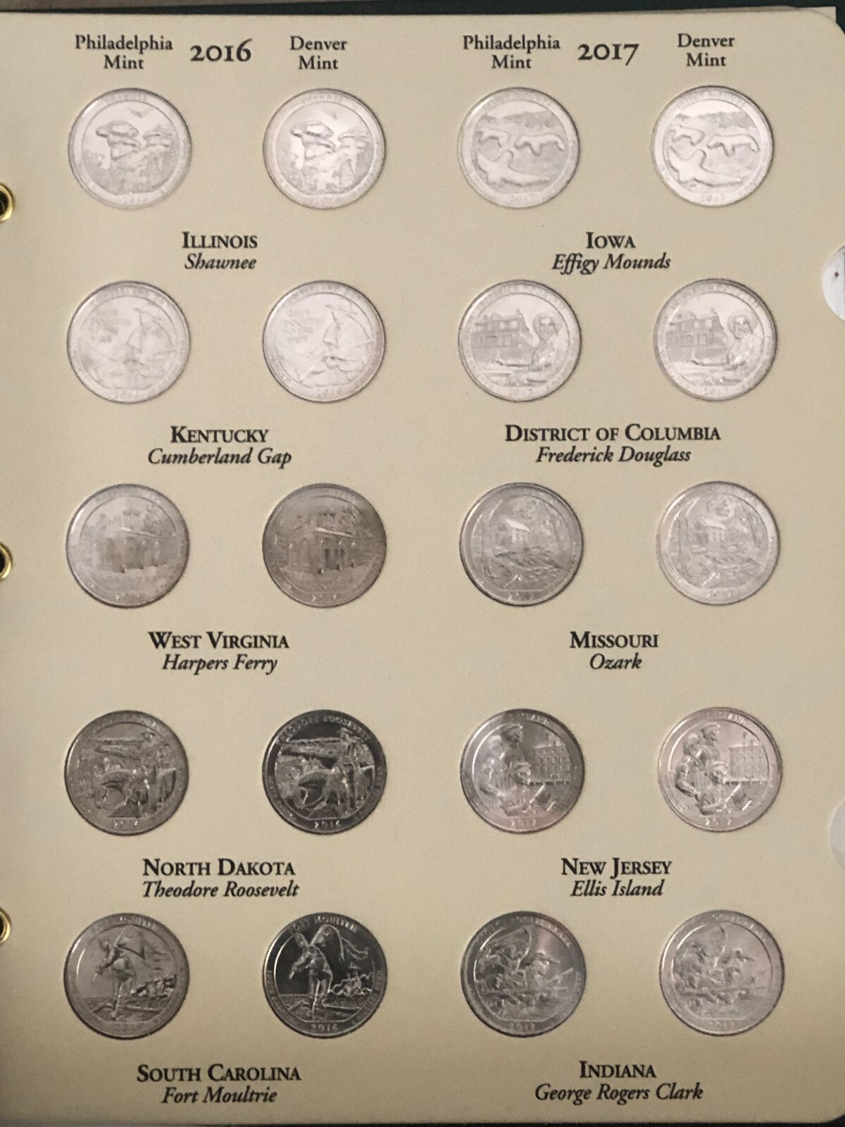 BU COLLECTION P & D AMERICA THE BEAUTIFUL NATIONAL PARKS 2010 to 2021 ...