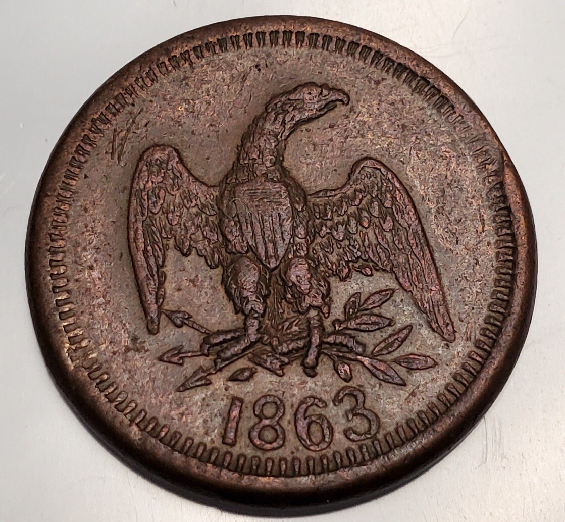 Rare 1863 Civil War Token Marshall Wisconsin I. Livingston Dry Goods | eBay