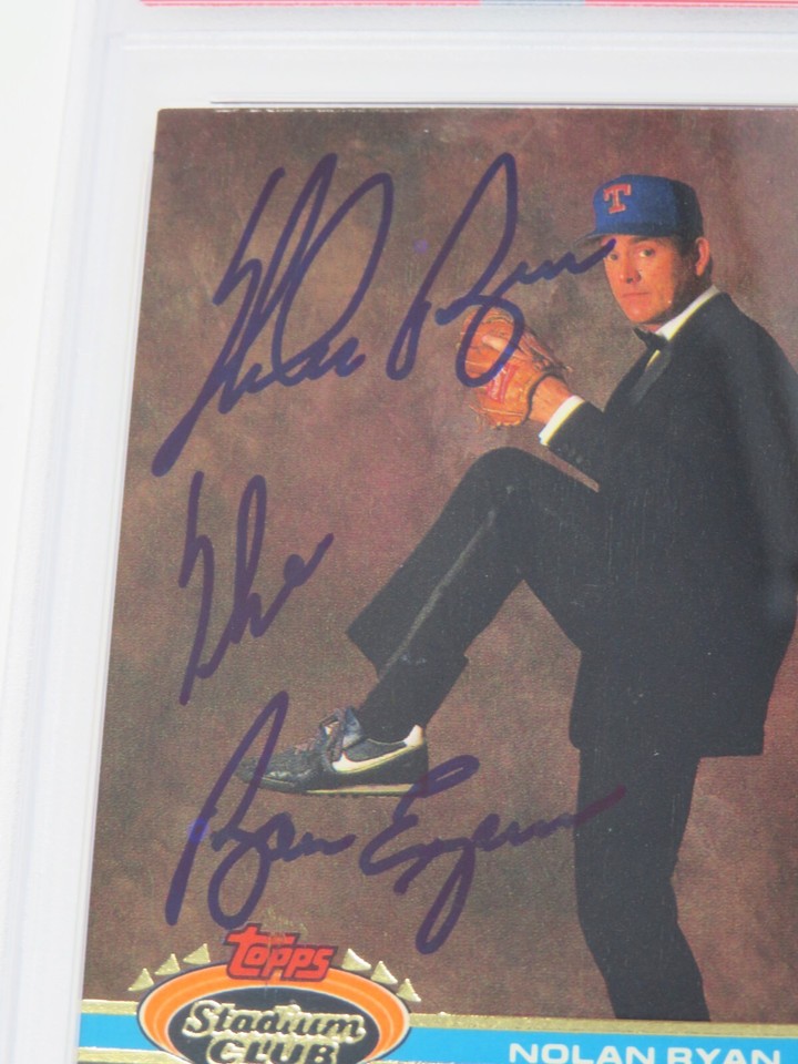 Nolan Ryan HOF Signed Autograph 1991 Topps Stadium Club Tux Card 200 ...
