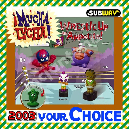 Subway 2003 MUCHA LUCHA Costume MASKED WRESTLER Mask Wrestling YOUR Toy ...