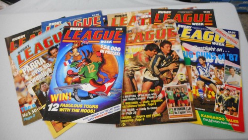 #BW. #6. TEN(10) 1985 - 1986 RUGBY LEAGUE WEEK MAGAZINES | eBay
