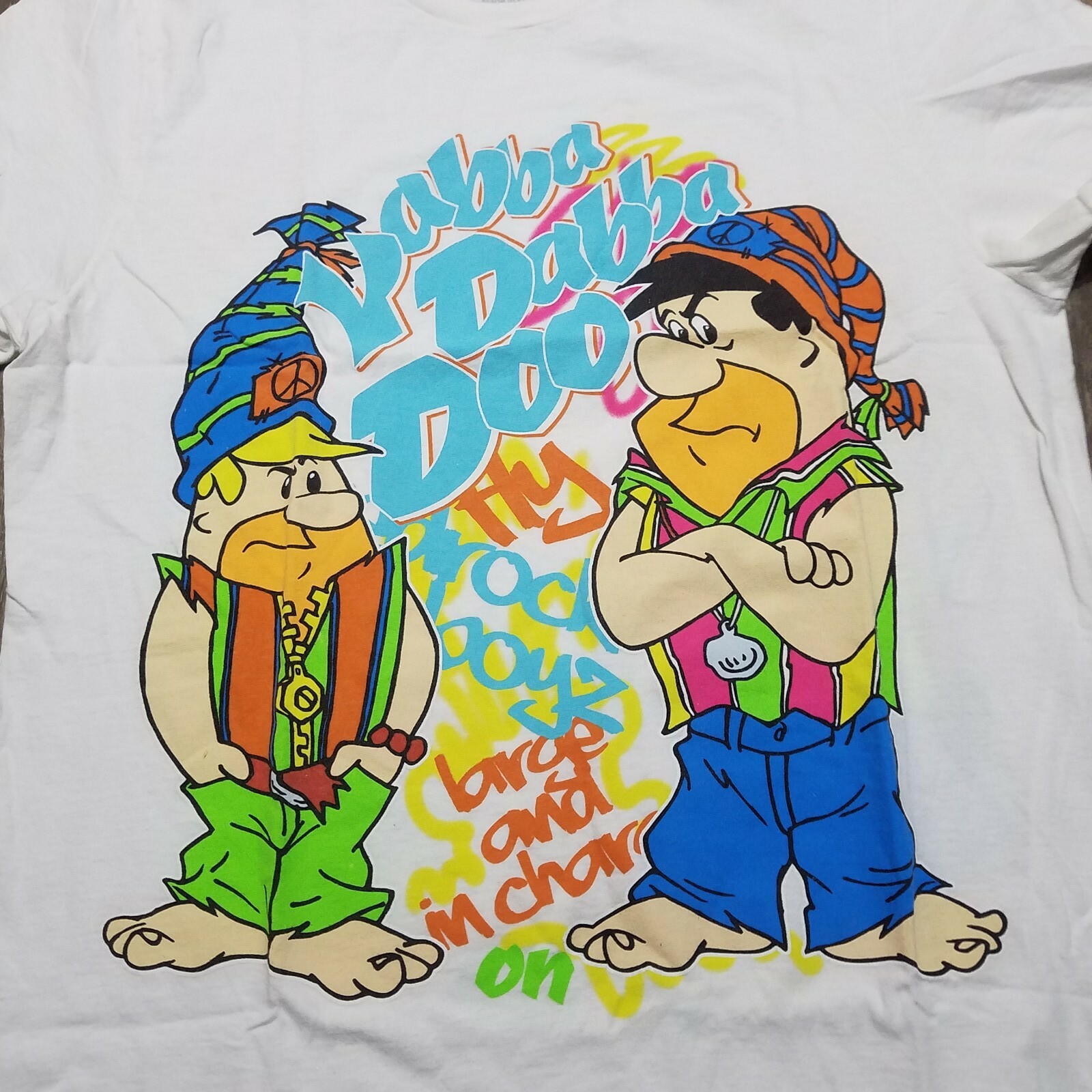 Flintstones Yabba Dabba Doo Barney Fred AOP Graphic T… - Gem
