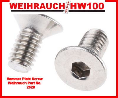 Hammer Plate Screw for Weihrauch HW100 101 Part No. 2628 Stainless ...