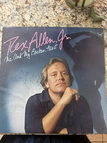 Signed REX ALLEN, JR - "ME AND MY BROKEN HEART" - WARNER BROS. 33 LP ...