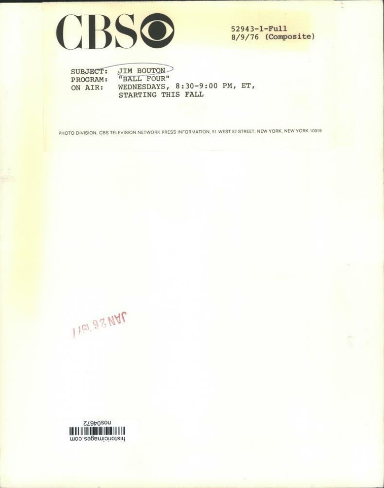 1976 Press Photo Actor Jim Bouton player Baseball Player in Ball Four ...