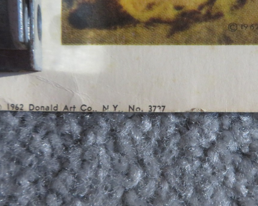 LARGE 1962 AUGUST ALBO, ART LITHO PRINT “FREE AS THE WIND” UNFRAMED 25 ...