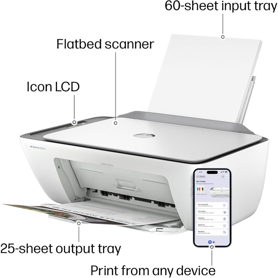 Wireless All-in-One Color Inkjet Printer Scanner Copier for Home with ...