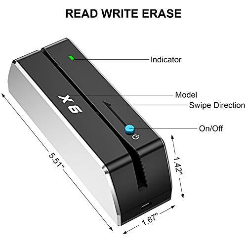 X6 Smallest 3 Tracks Mag VIP Card Reader Writer Encoder Without ...