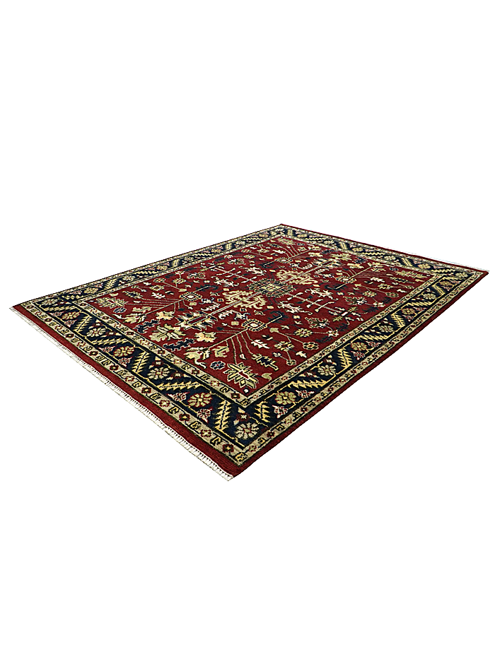 Traditional Serapi Wool Hand Knotted Deep Red Area Rug 100% Wool Rug ...
