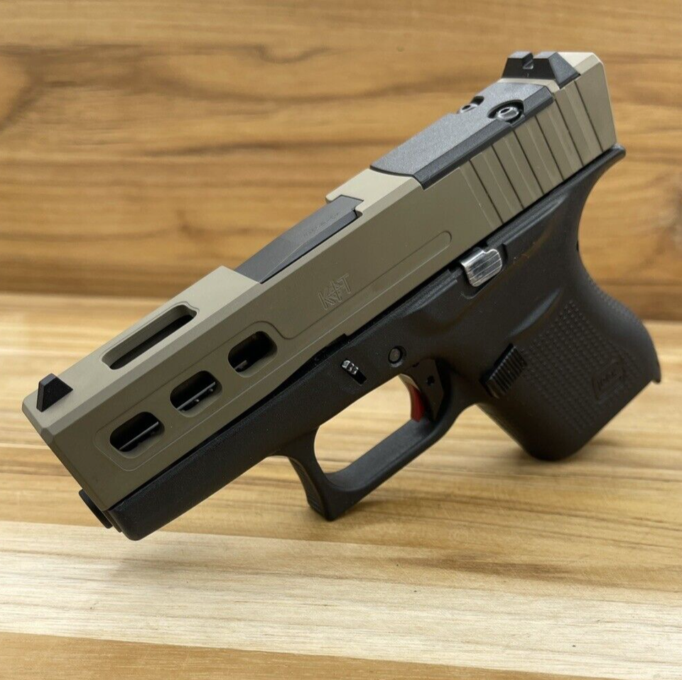 For Glock 43 43x FDE Complete Slide Lighting Ported RMSc Cut PORTED ...