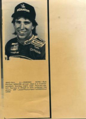 10/1/90 MOROSO DEAD- Rob Moroso dies in traffic accident APLaser Photo ...