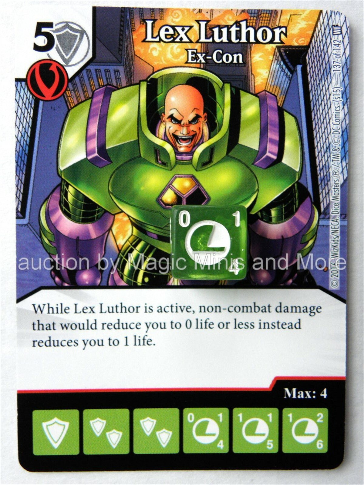 World's Finest ~ LEX LUTHOR Ex-Con #137 super rare DC Dice Masters card ...