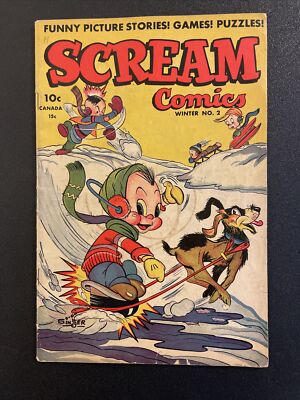 SCREAM COMICS #2 Comic Book GOLDEN AGE 1944 Humor 10 Cent WHIZ KIDS | eBay