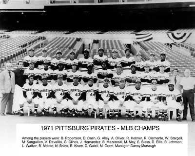 Pittsburgh Pirates 1971 MLB Champs, 8x10 B&W team photo | eBay