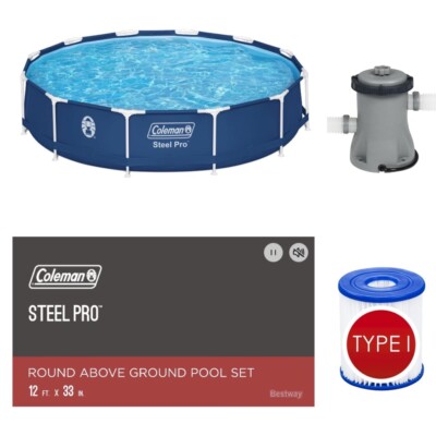 Coleman Steel Pro Max 12' x 33" Frame Above Ground Pool Set New | eBay