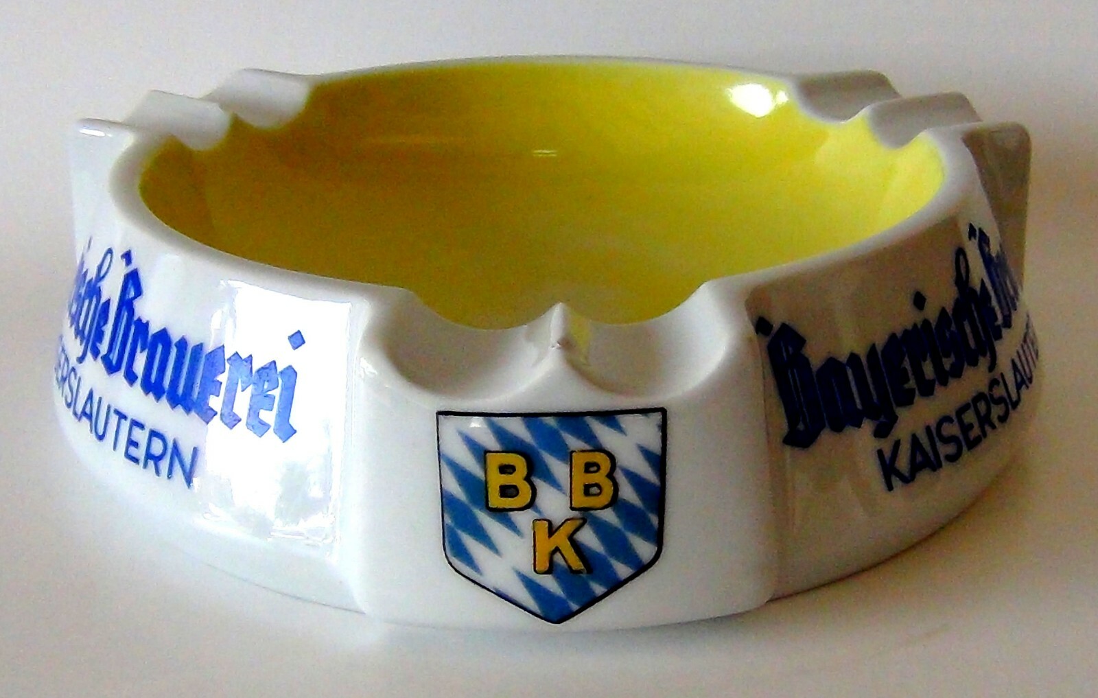 Vintage German BBK Bayerische Brauerei Kaiserslautern Porcelain Ashtray ...