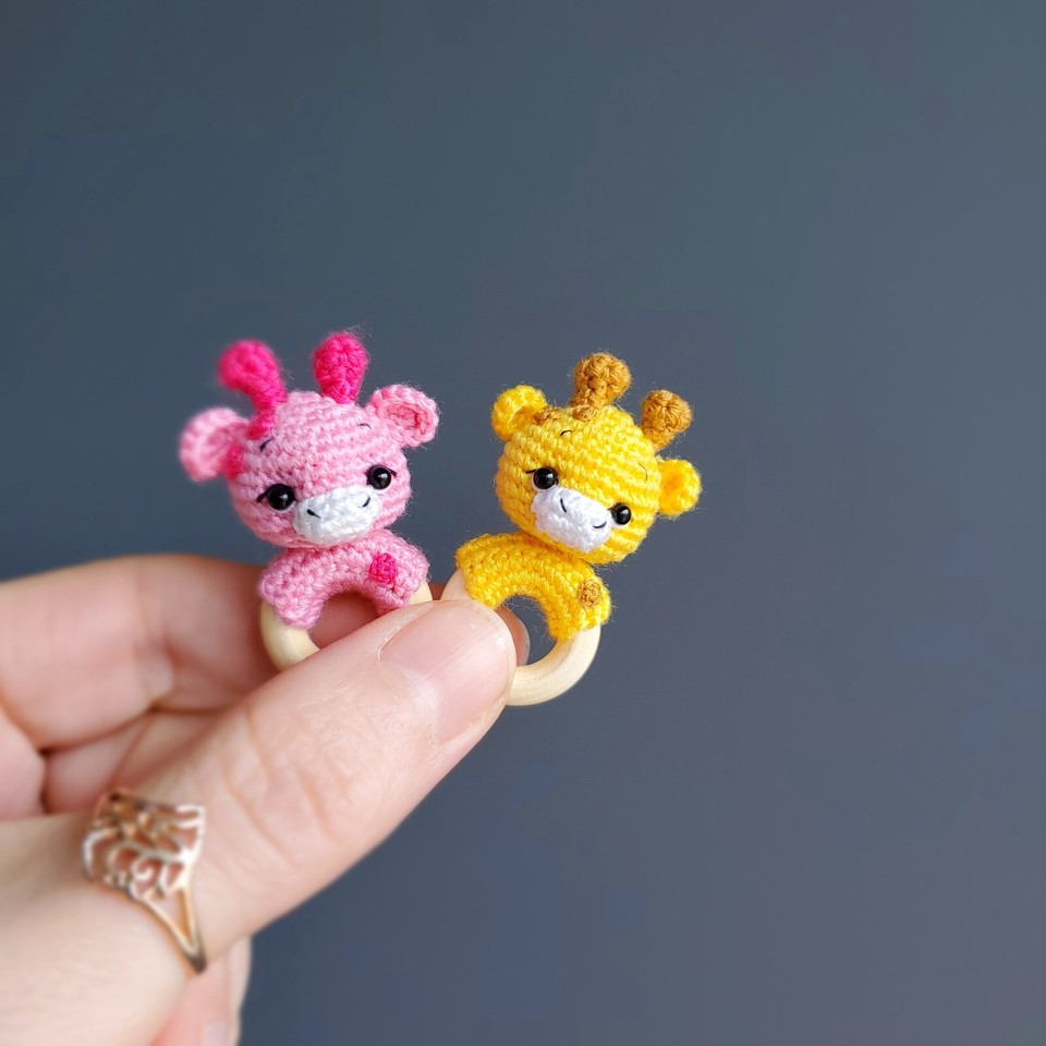 Miniature doll teether. Dollhouse mini toy animal. Doll collection ...