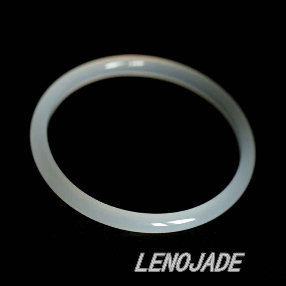 Elegant Thin&Small 54-55MM Icy Translucent White Jade Jadeite Bangle ...
