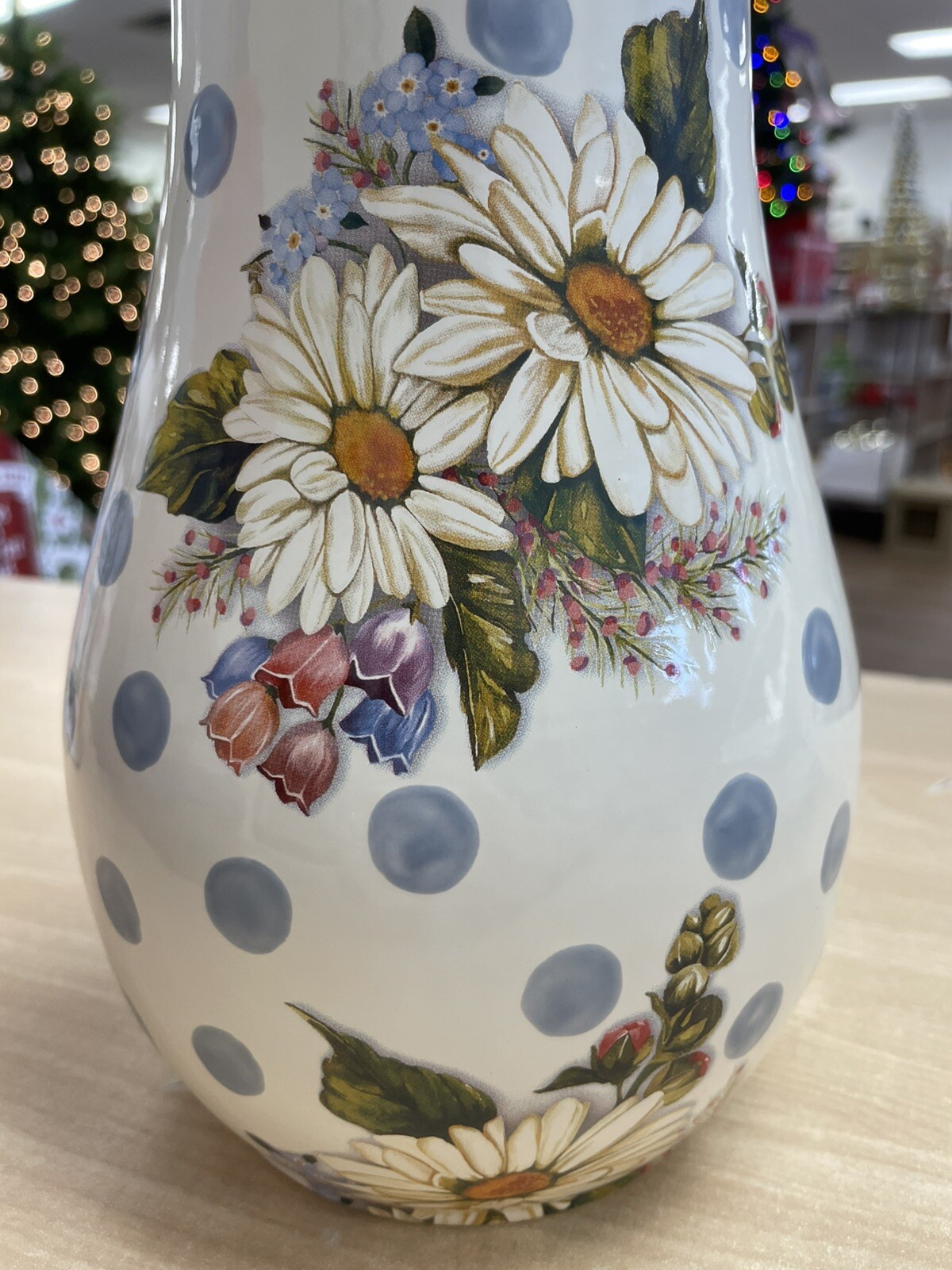 Mackenzie Childs Wildflowers Blue Enamel Vase Tall 10" Enamelware - NWD ...