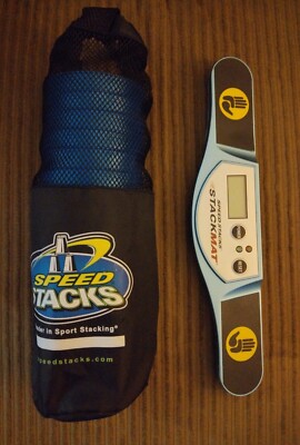 Official Speed Stacks Cups 12 Blue Stacking Cups w/ Mesh Carry Bag ...