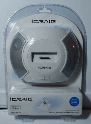 iCraig iPod Digital Stereo Speaker System CMA3013 Plays & Charges ...