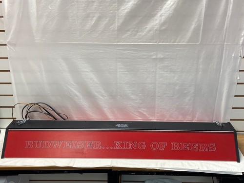 VINTAGE BUDWEISER KING OF ALL BEERS POOL TABLE HANGING LIGHT 48" ITE ...