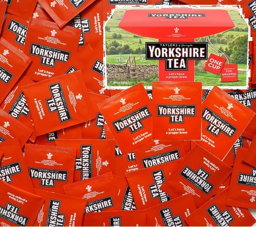 Yorkshire Tea Individually Wrapped Tagged Enveloped One Cup Tea Bags ...