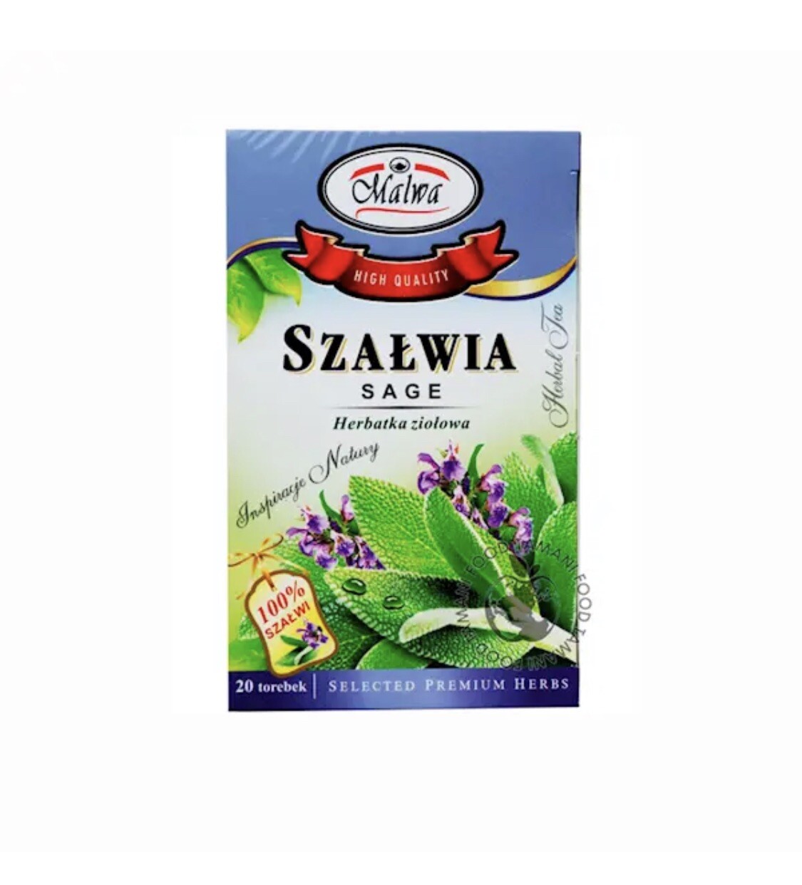10 PACK MALWA HERBAL SZALWIA SAGE TEA NO CAFEINE 40gr | eBay