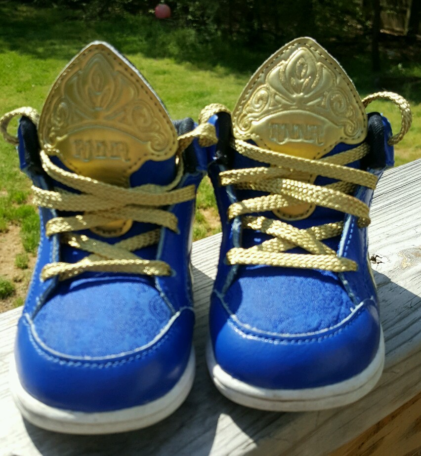 Girls Toddler Reebok Disney Frozen Anna Mid Casual Shoes Sz 5 1/2 Blue ...