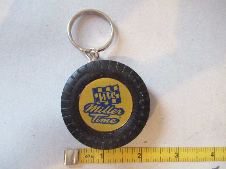 Vintage "Miller Time" tire racing keychain NICE | eBay