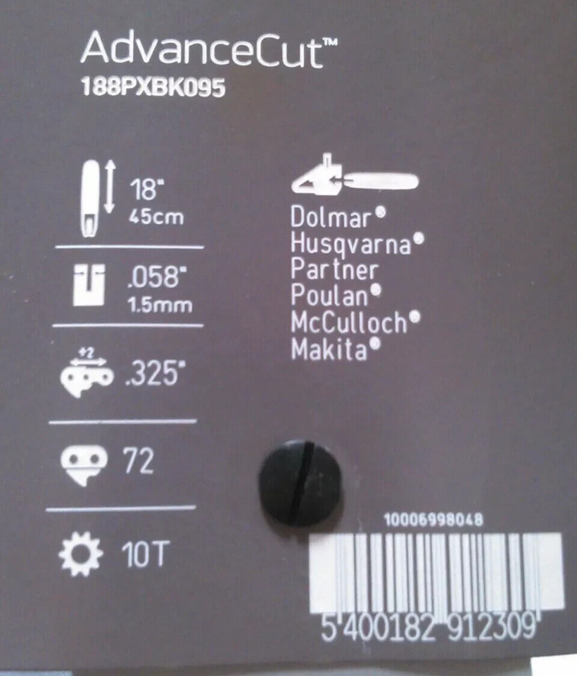 New Oregon AdvanceCut 18" Chainsaw Bar, .325", .058", 72 10T,Husky ...