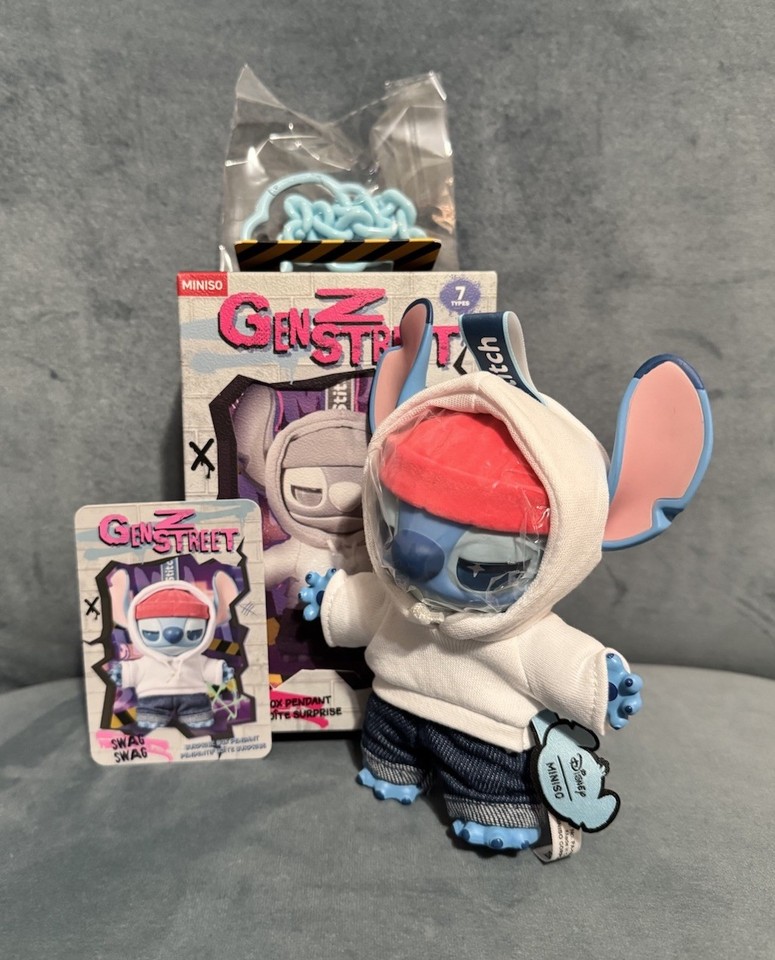 Miniso Disney Stitch GenZ Street Vinyl Plush Pendant Opened Blind Box - Swag | eBay