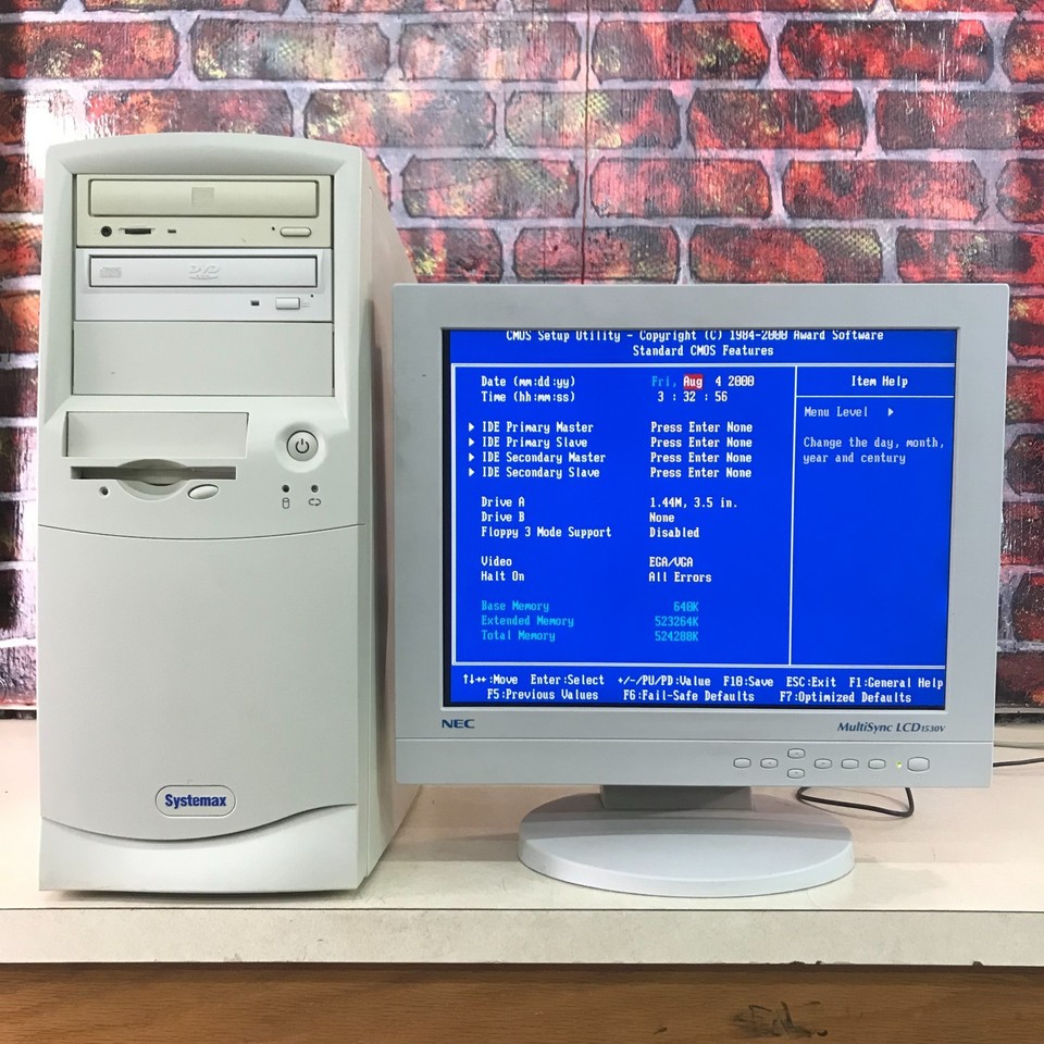 Systemax Beige PC for Retro Gaming FIC ATX Motherboard 512MB RAM No HDD ...