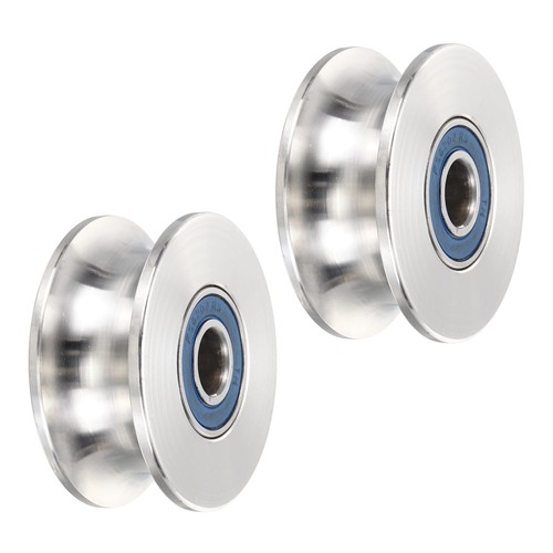 2pcs Sliding Gate Rollers 2.68" 304 Stainless Steel U Groove Slide ...